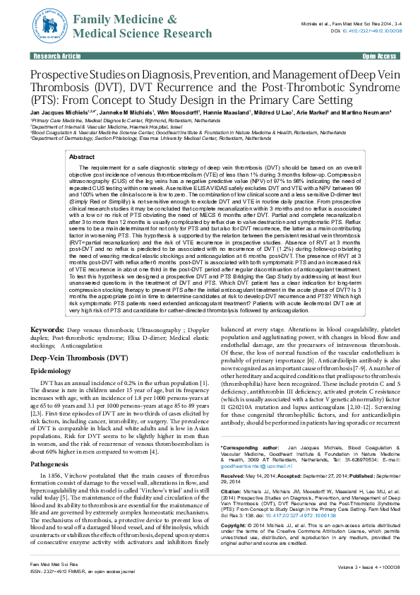 (PDF) Prospective Studies on Diagnosis, Prevention, and Management of ...