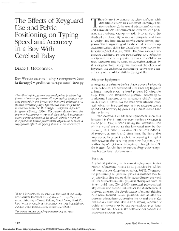 (PDF) The Effects of Keyguard Use and Pelvic Positioning on Typing Speed and Accuracy in a Boy ...