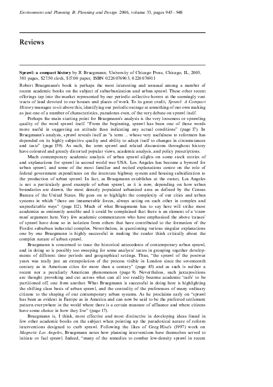 (PDF) Reviews: Sprawl: A Compact History, Visualization in Landscape ...