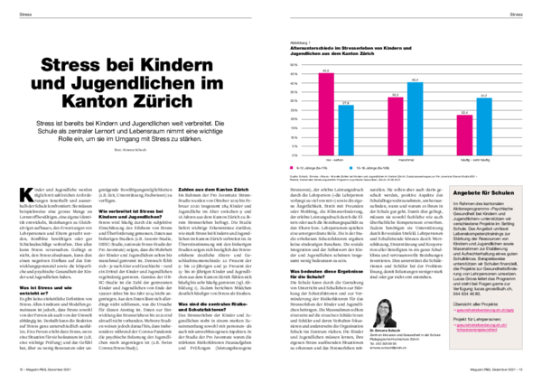 (PDF) Stress bei Kindern und Jugendlichen im Kanton Zürich