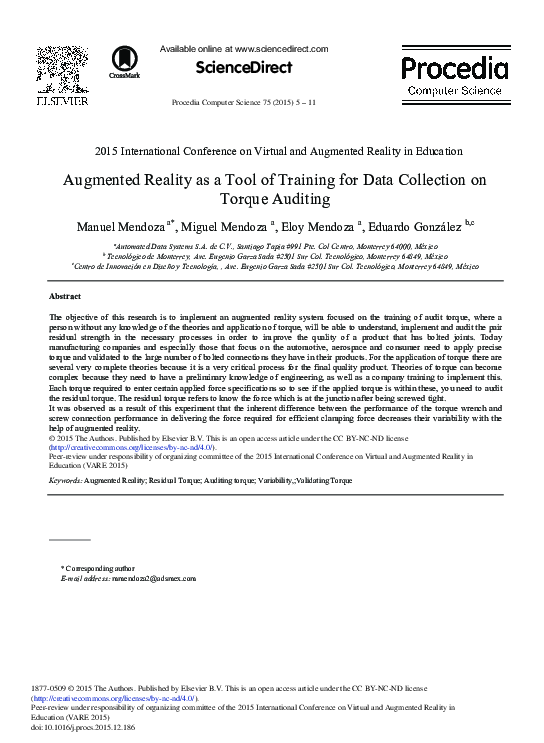 (PDF) Augmented Reality as a Tool of Training for Data Collection on ...