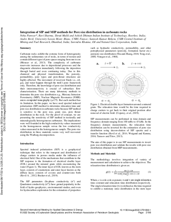 (PDF) Integration of SIP and MIP methods for pore-size distribution in ...