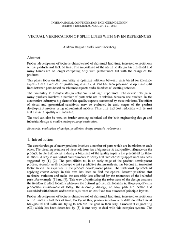 (PDF) Virtual verification of split lines with given references