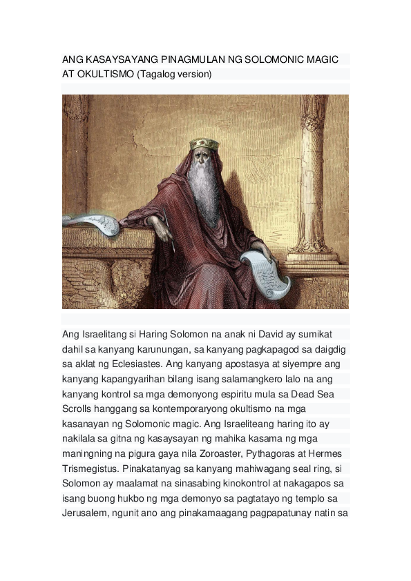 (PDF) TESTAMENT OF SOLOMON TAGALOG
