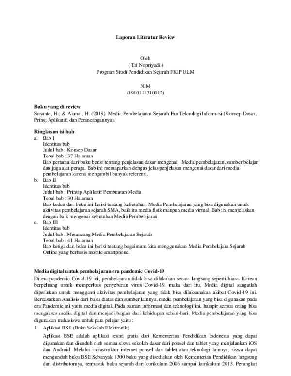 (PDF) Laporan Literatur Review_Tri Nopriyadi
