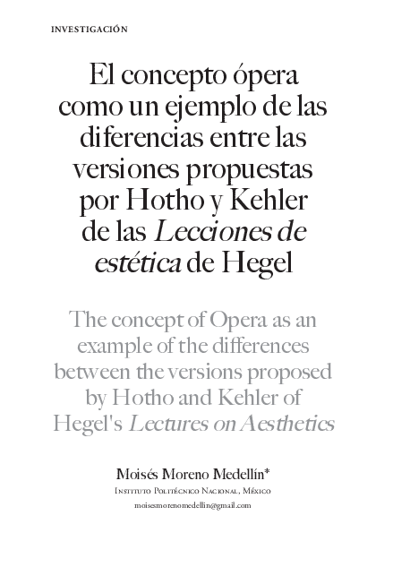 (PDF) El concepto ópera como un ejemplo de las diferencias entre las ...
