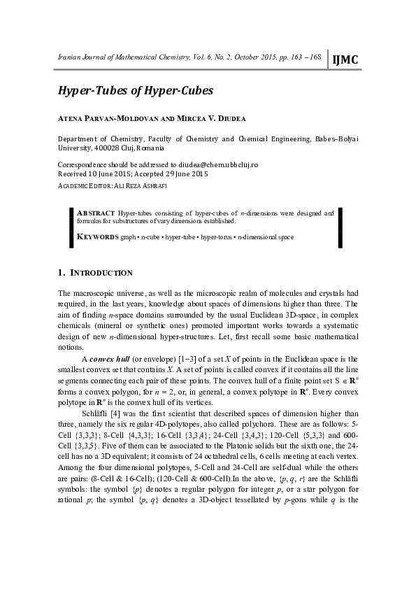 (PDF) Hyper-Tubes of Hyper-Cubes