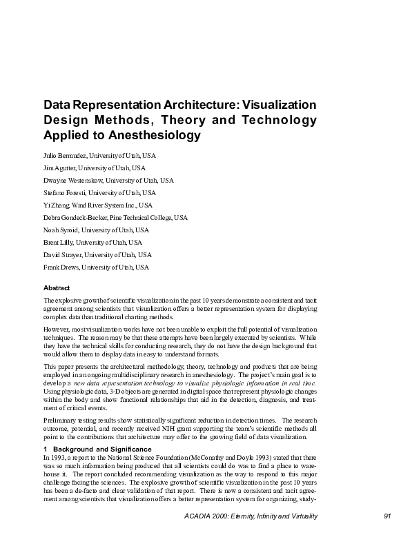 (PDF) Data Representation Architecture: Visualization Design Methods, Theory and Technology ...