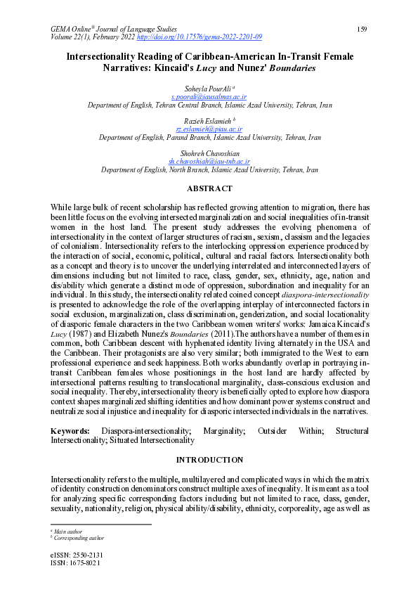 (PDF) Intersectionality Reading of Caribbean-American In-Transit Female ...