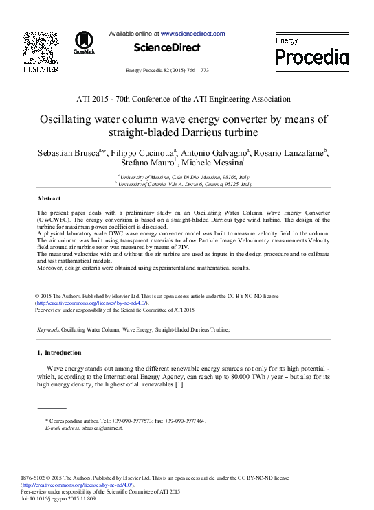 (PDF) Oscillating Water Column Wave Energy Converters at the Coast: A Review and Forward Look