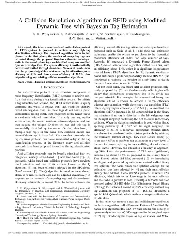 (PDF) A Collision Resolution Algorithm for RFID Using Modified Dynamic ...