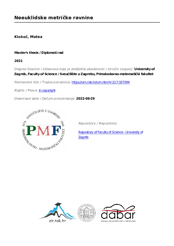 (PDF) Non-Euclidean metric planes