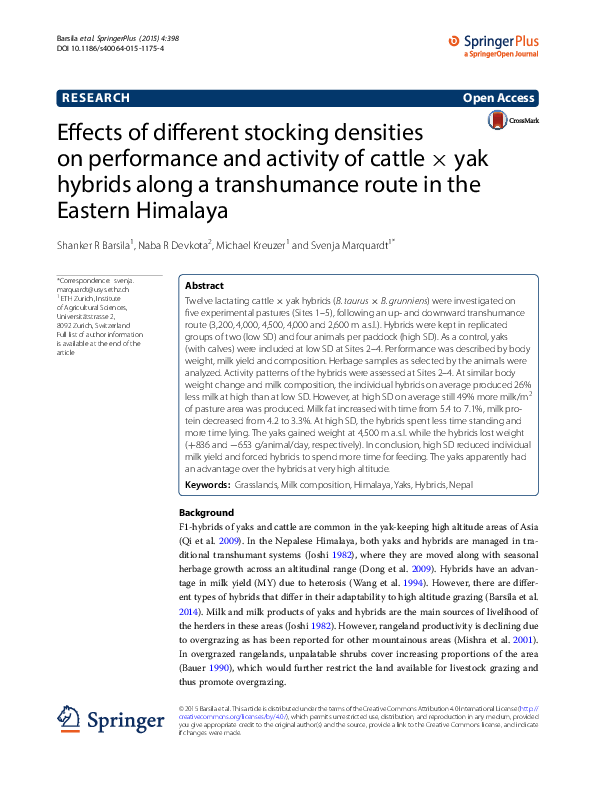 (PDF) Effects of different stocking densities on performance and ...