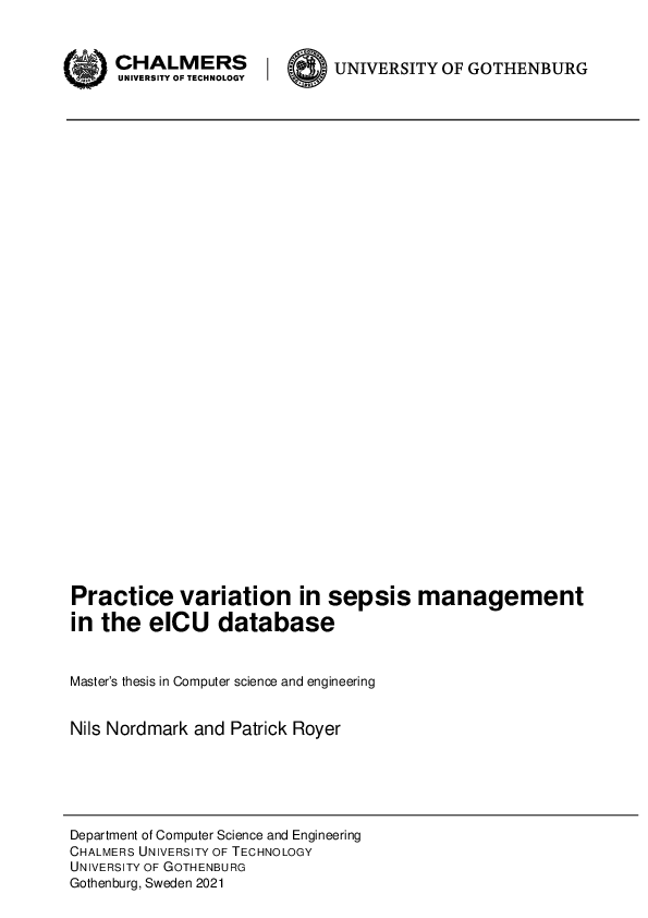 Pdf Practice Variation In Sepsis Management In The Eicu Database