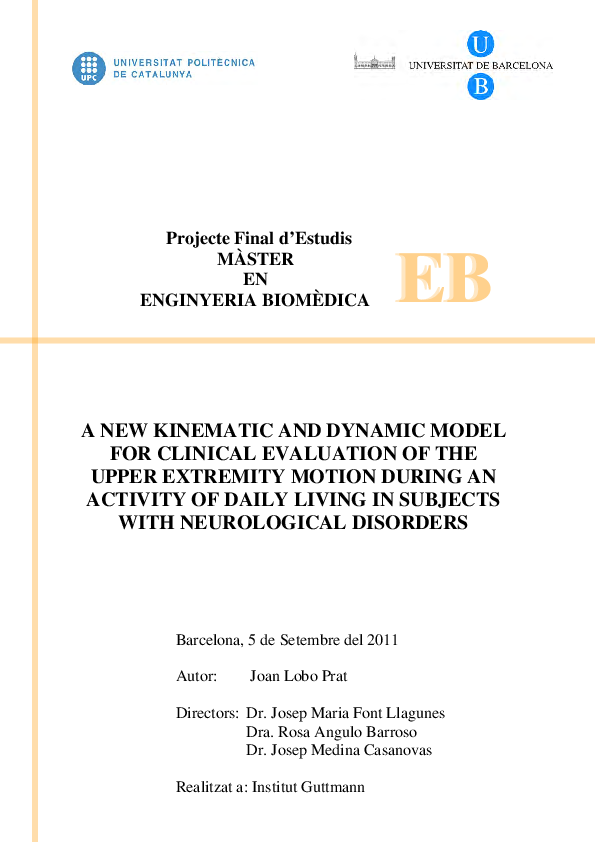 (PDF) A new kinematic and dynamic model for clinical evaluation of the ...