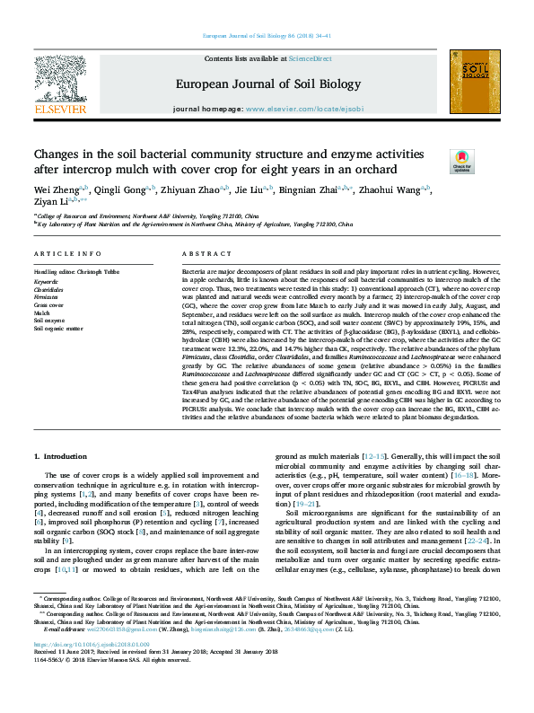 (PDF) Changes in Soil Bacterial Community Structure with Increasing Disturbance Frequency ...