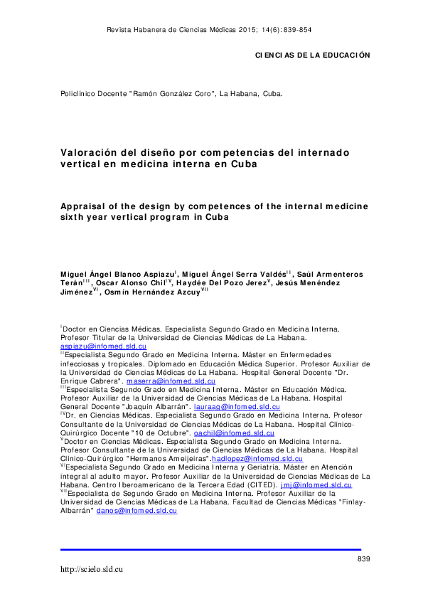 (PDF) Appraisal of the design by competences of the internal medicine ...