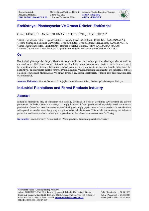 (PDF) Industrial Plantations and Forest Products Industry