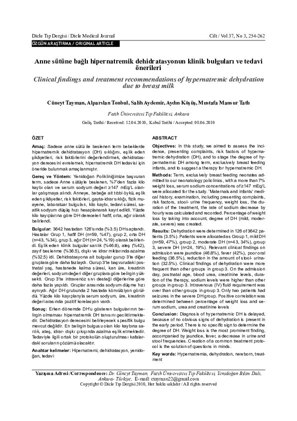 (PDF) Clinical findings and treatment recommendations of hypernatremic ...