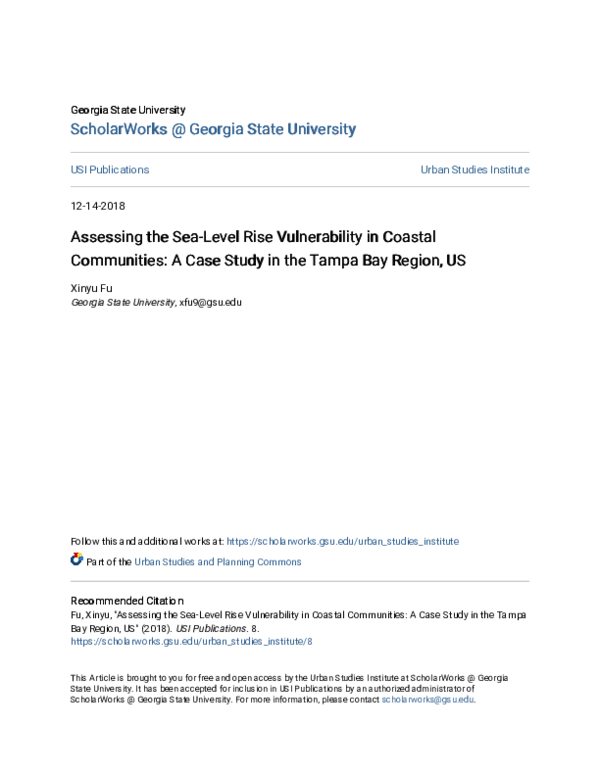 (PDF) Assessing the sea-level rise vulnerability in coastal communities ...