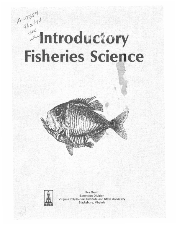 (PDF) Introductory fisheries science