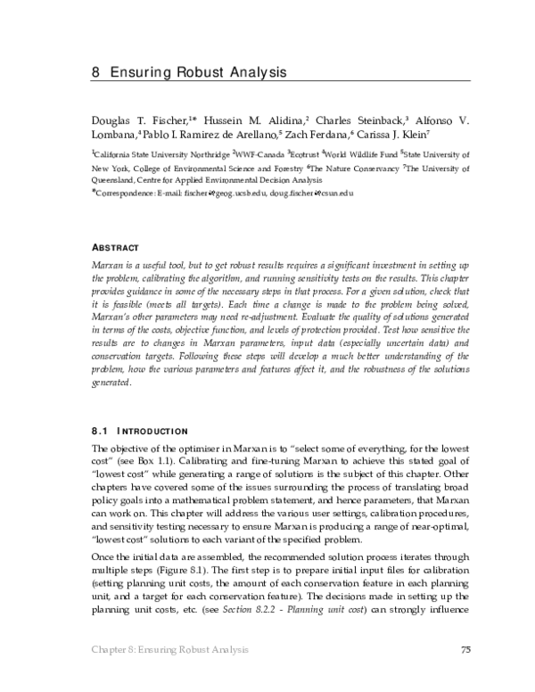 (PDF) Ensuring Robust Analysis | Douglas Fischer - Academia.edu