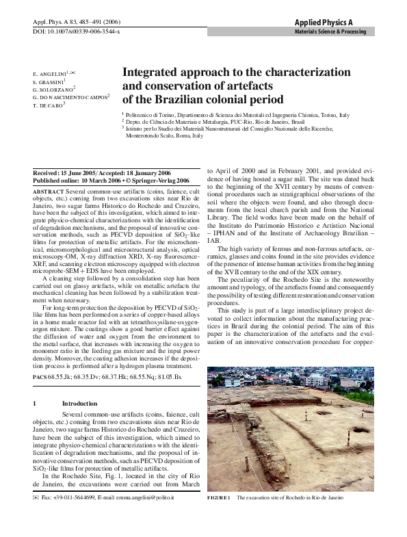 (PDF) Integrated approach to the characterization and conservation of ...