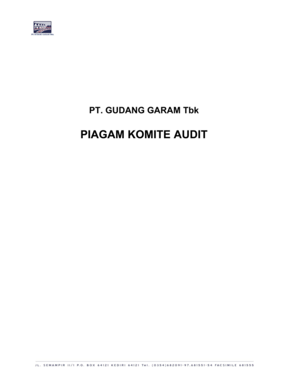 (PDF) Piagam Komite Audit