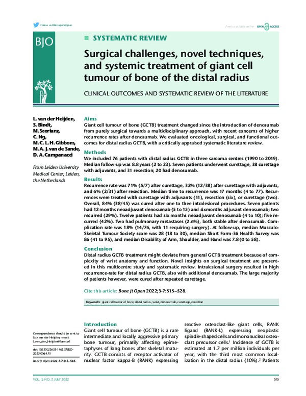 (PDF) Surgical challenges, novel techniques, and systemic treatment of ...