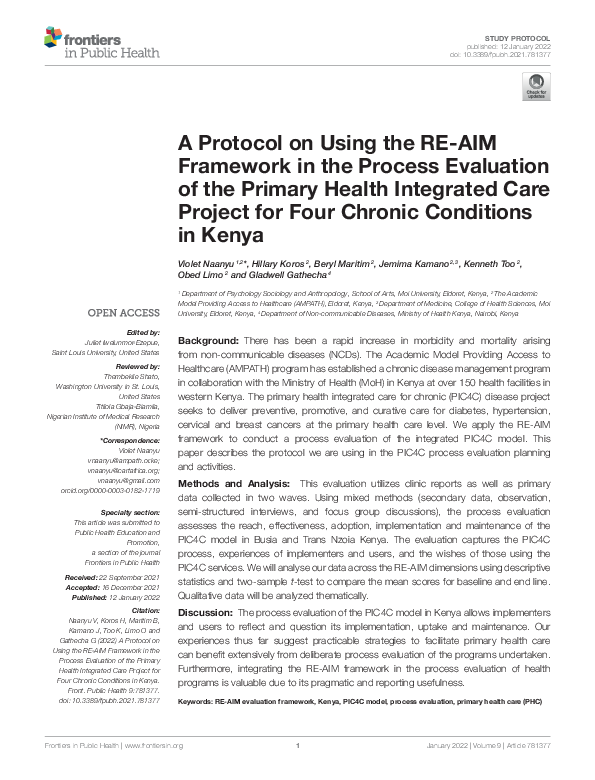 Pdf A Protocol On Using The Re Aim Framework In The Process