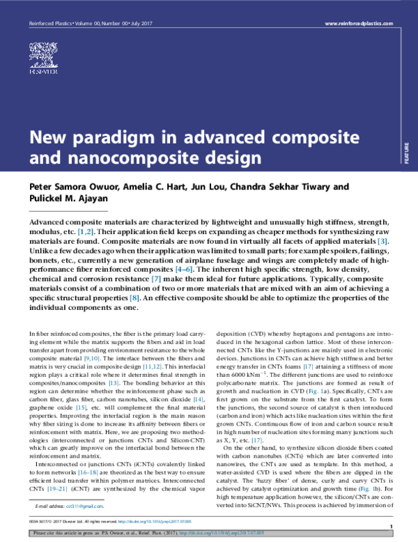 (PDF) New paradigm in advanced composite and nanocomposite design