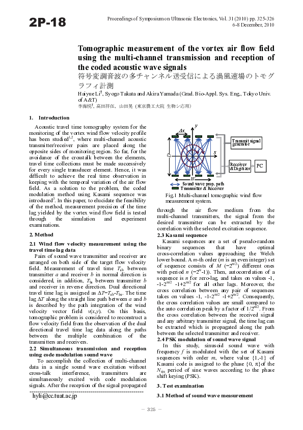 (PDF) Tomographic Measurement of Vortex Air Flow Field Using ...