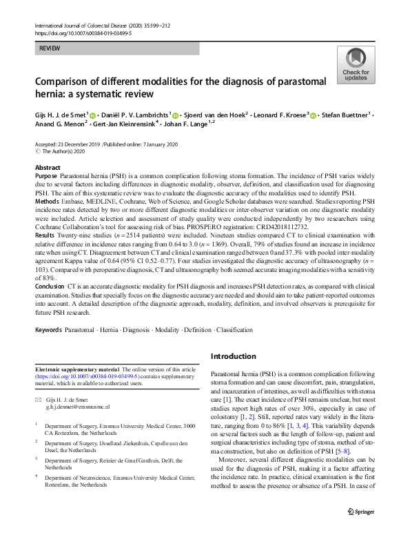 (PDF) Comparison of different modalities for the diagnosis of ...