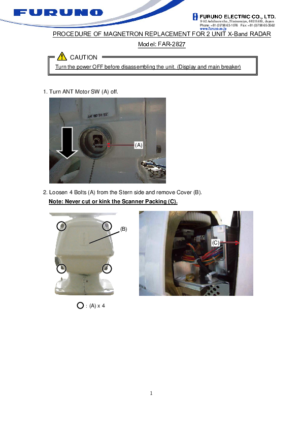 (PDF) PROCEDURE OF MAGNETRON REPLACEMENT FOR 2 UNIT X-Band RADAR