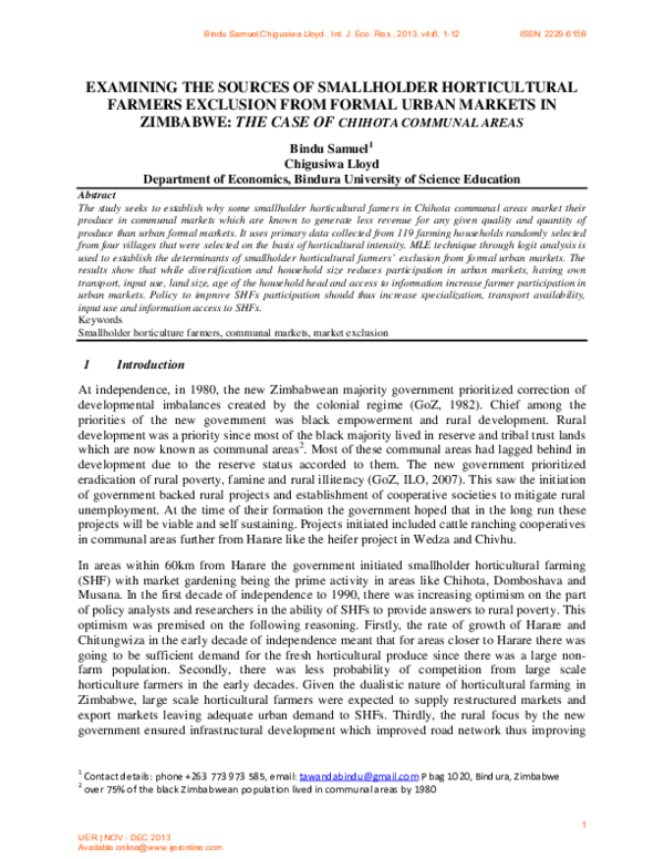 (PDF) Examining the Sources of Smallholder Horticultural Farmers ...