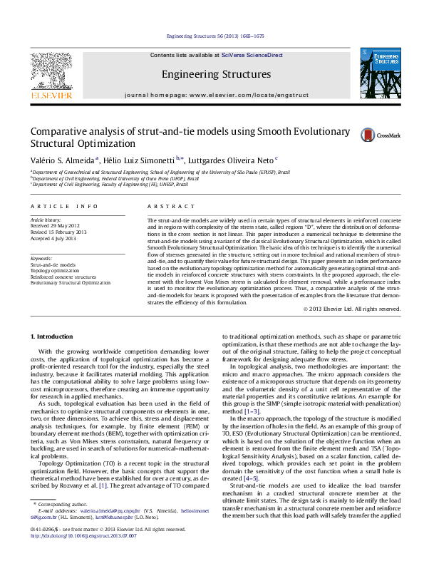 (PDF) Comparative analysis of strut-and-tie models using Smooth ...