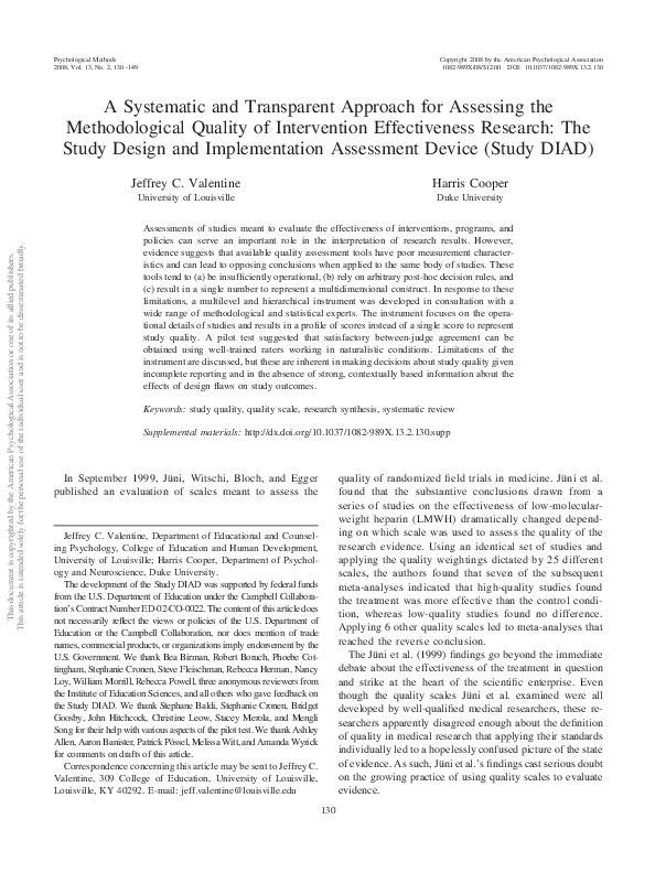(PDF) A systematic and transparent approach for assessing the ...