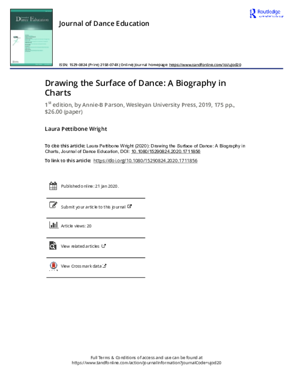 (PDF) Drawing the Surface of Dance: A Biography in Charts