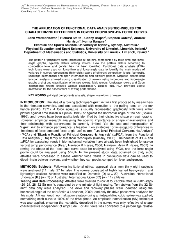 (PDF) The application of functional data analysis techniques for characterizing differences in ...