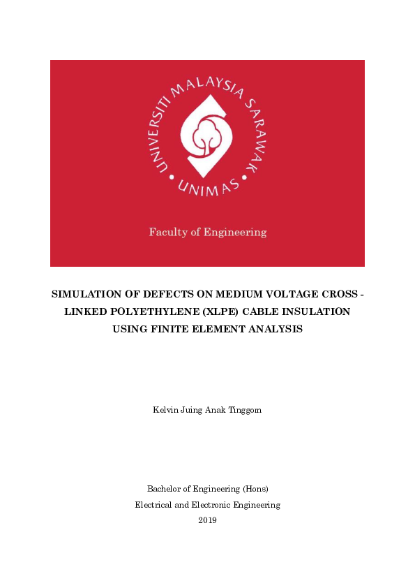 Pdf Simulation Of Defects On Medium Voltafe Crosslinked Polyethylene Xlpe Cable Insulation