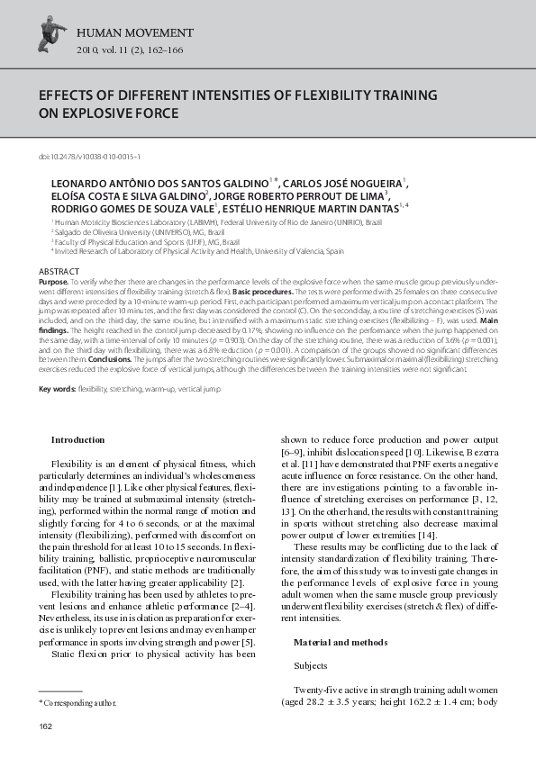 (PDF) Effects of Different Intensities of Flexibility Training on ...