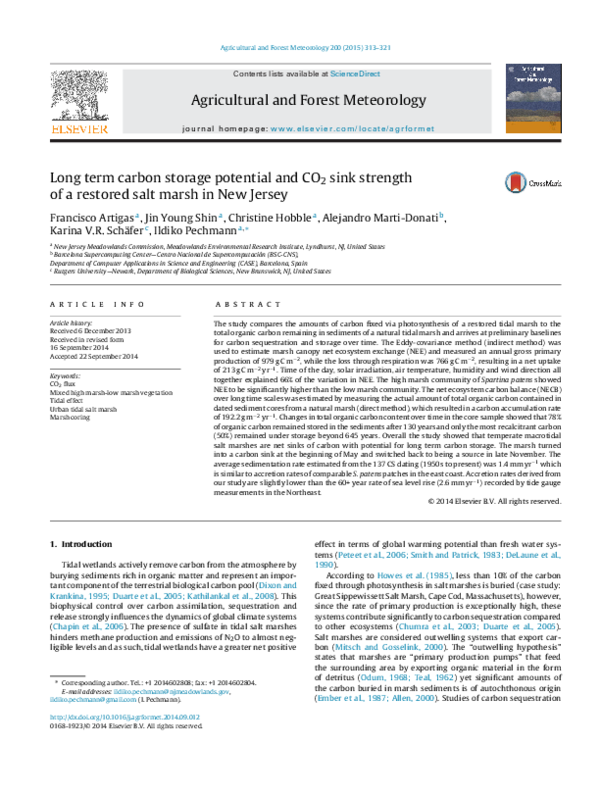 (PDF) Long term carbon storage potential and CO 2 sink strength of a ...