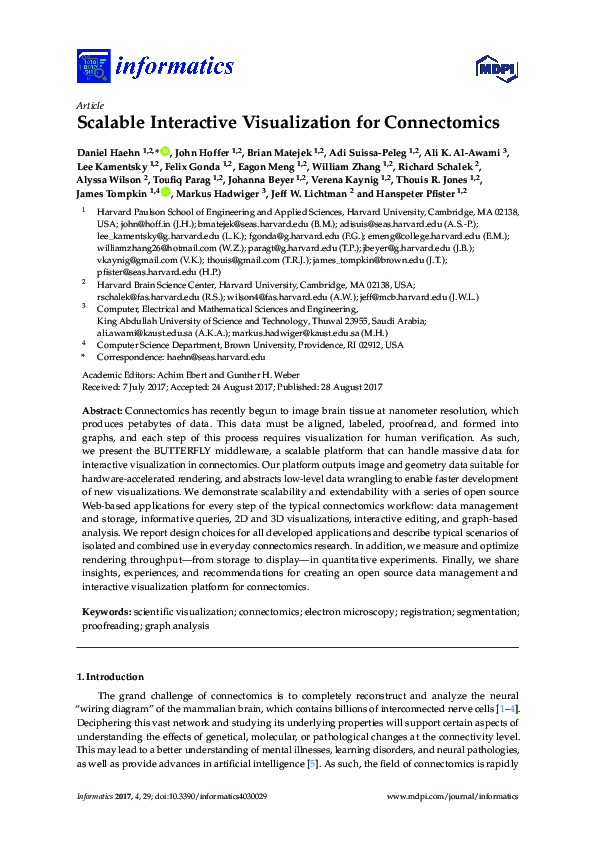 (PDF) Scalable Interactive Visualization for Connectomics