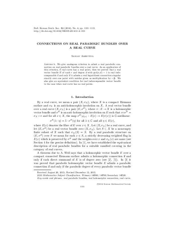 Pdf Connections On Real Parabolic Bundles Over A Real Curve