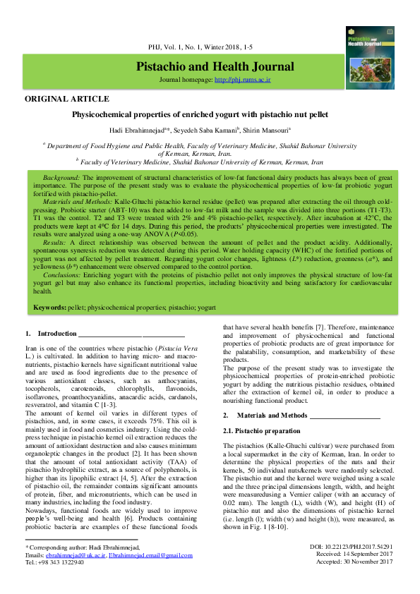 (PDF) Physicochemical and sensory properties of yogurt enriched with ...