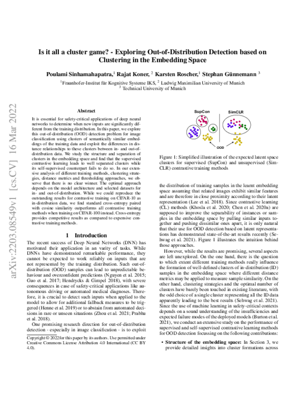 Pdf Is It All A Cluster Game Exploring Out Of Distribution Detection Based On Clustering