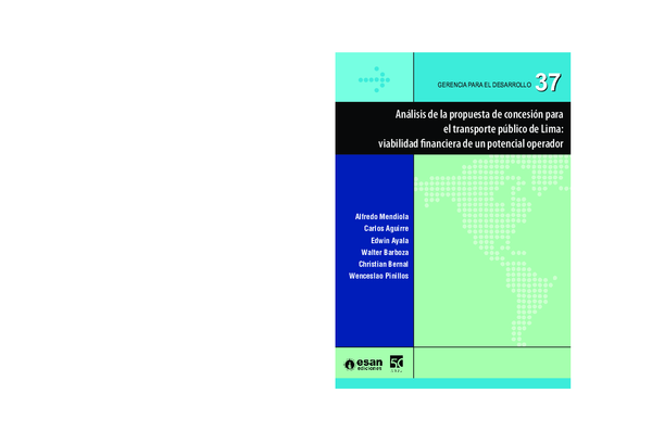 (PDF) An?lisis de la propuesta de concesi?n para el transporte p?blico ...