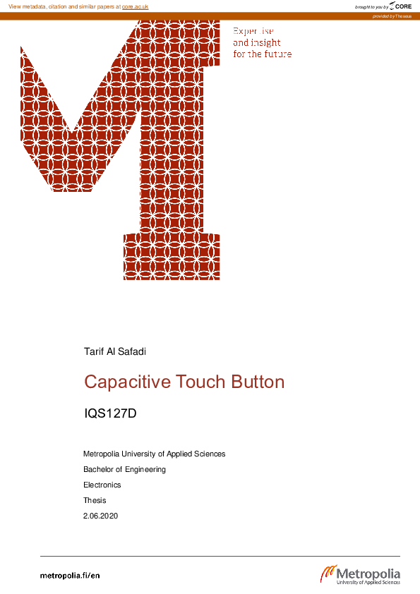 (PDF) Capacitive Touch Button
