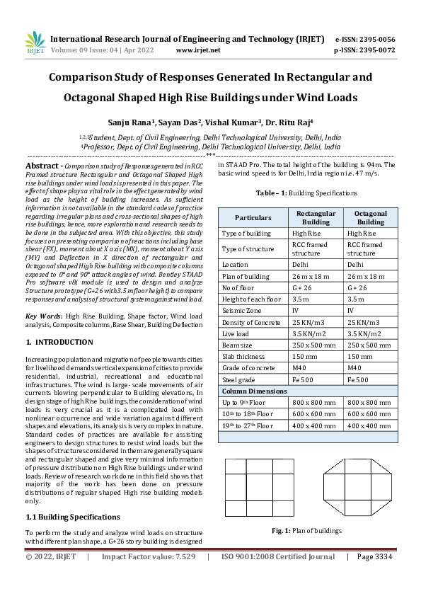 (PDF) Comparison Study of Responses Generated In Rectangular and ...