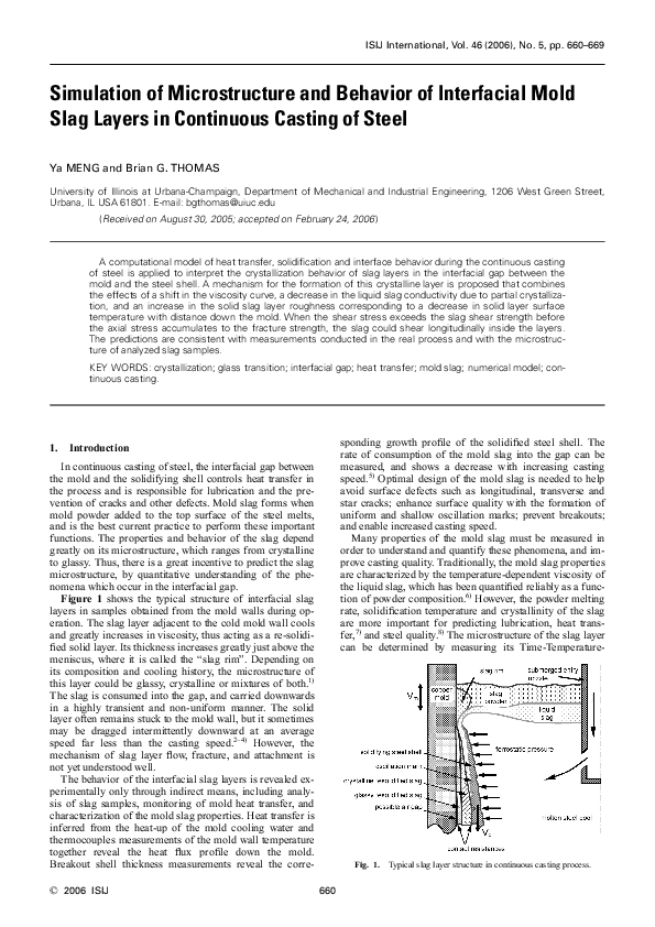 (PDF) Simulation of Microstructure and Behavior of Interfacial Mold ...